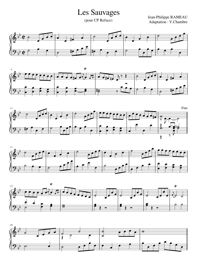 Les sauvages nouvelles suites de pieces de clavecin – Jean-Philippe ...