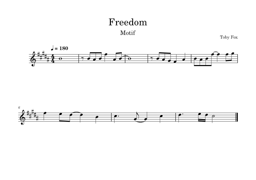 Freedom Motif Sheet Music for Piano (Solo) | MuseScore.com
