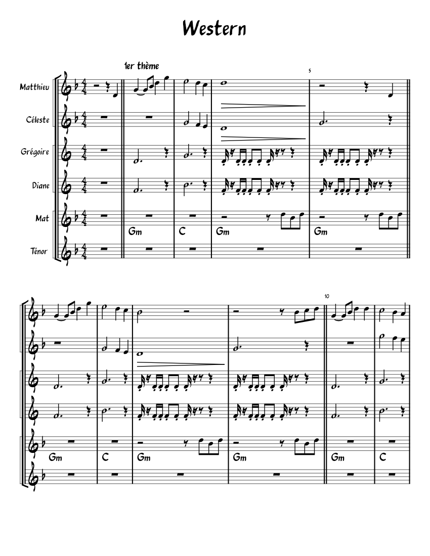 Western – 1651130969506 Western Sheet music for Saxophone alto ...