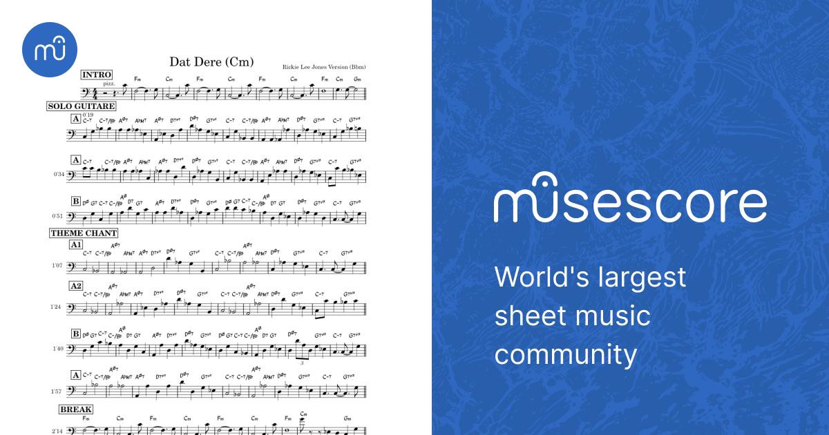 Dat Dere Sheet music for Woodwinds (other) (Solo) | Musescore.com