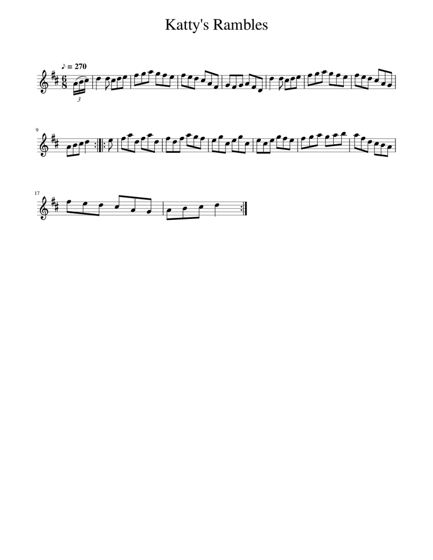 Katty's Rambles Sheet music for Flute piccolo (Solo) | Musescore.com