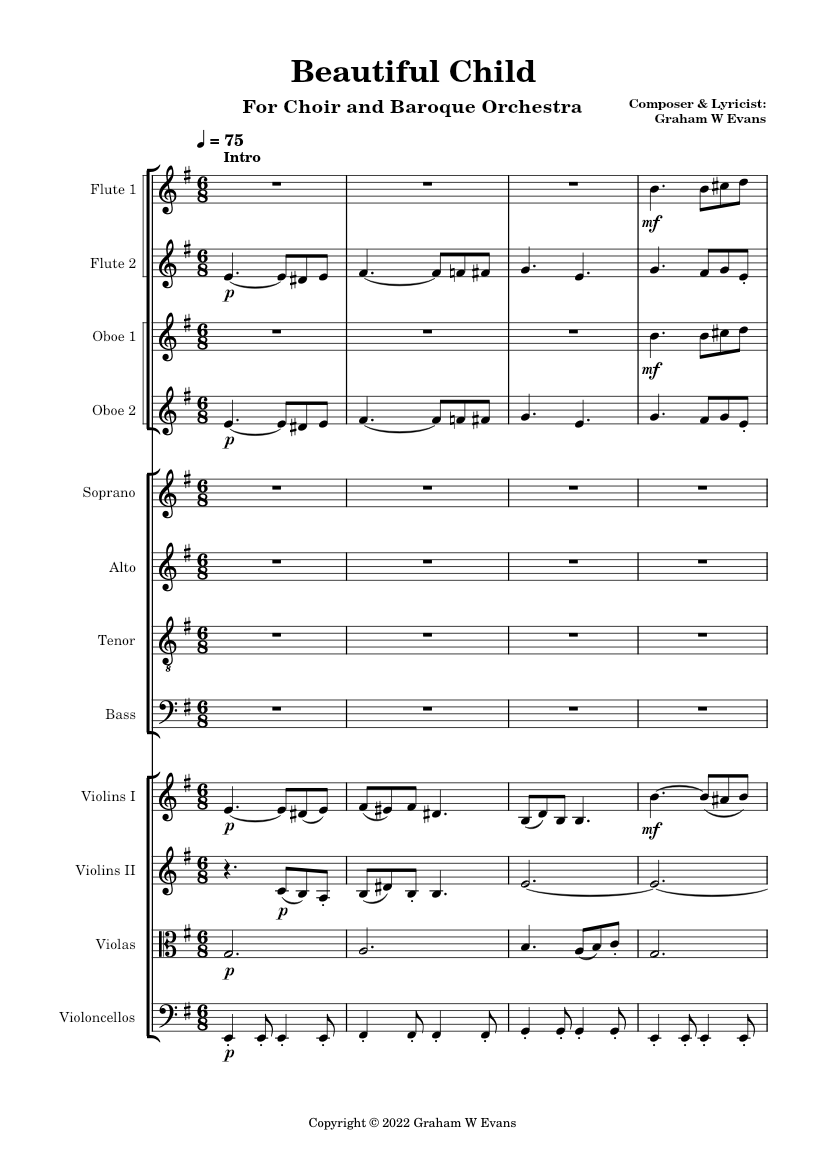 Beautiful_Child Sheet music for Soprano, Alto, Tenor, Bass voice & more ...