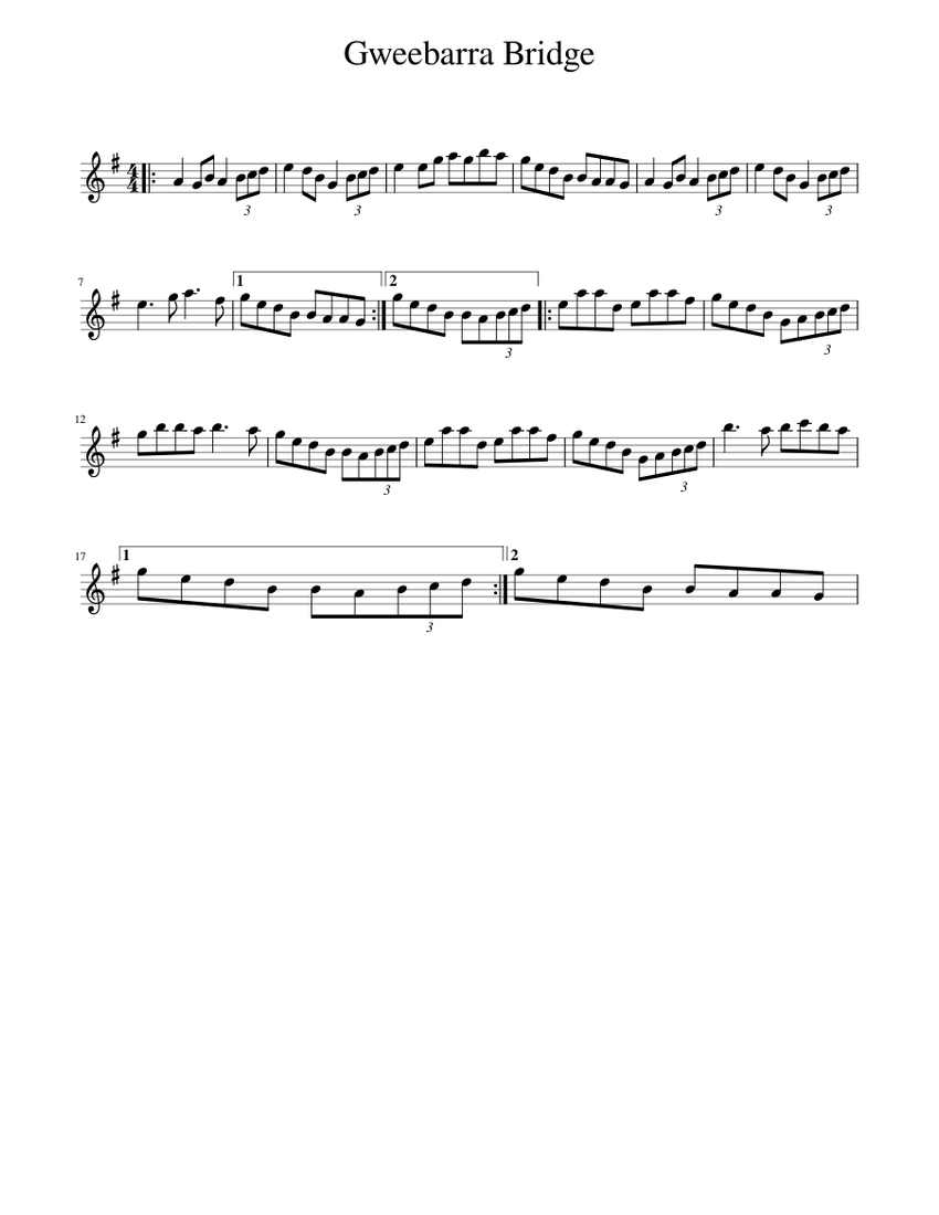 Gweebarra Bridge Sheet music for Piano (Solo) Easy | Musescore.com