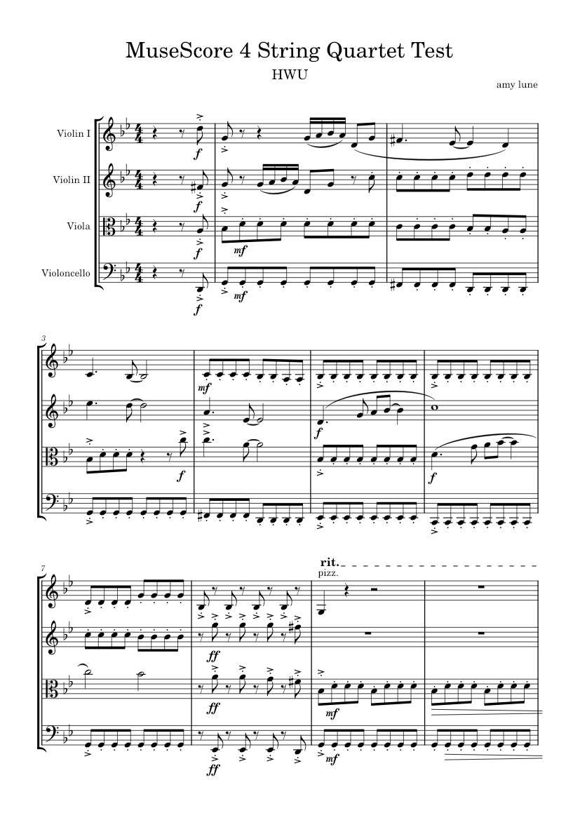 String Quartet w/ Musescore 4 sounds!?!? Sheet music for Violin, Viola, Cello (String Quartet ...