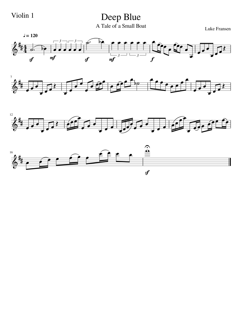 Deep Blue Sheet music for Piano (Solo) Easy | Musescore.com