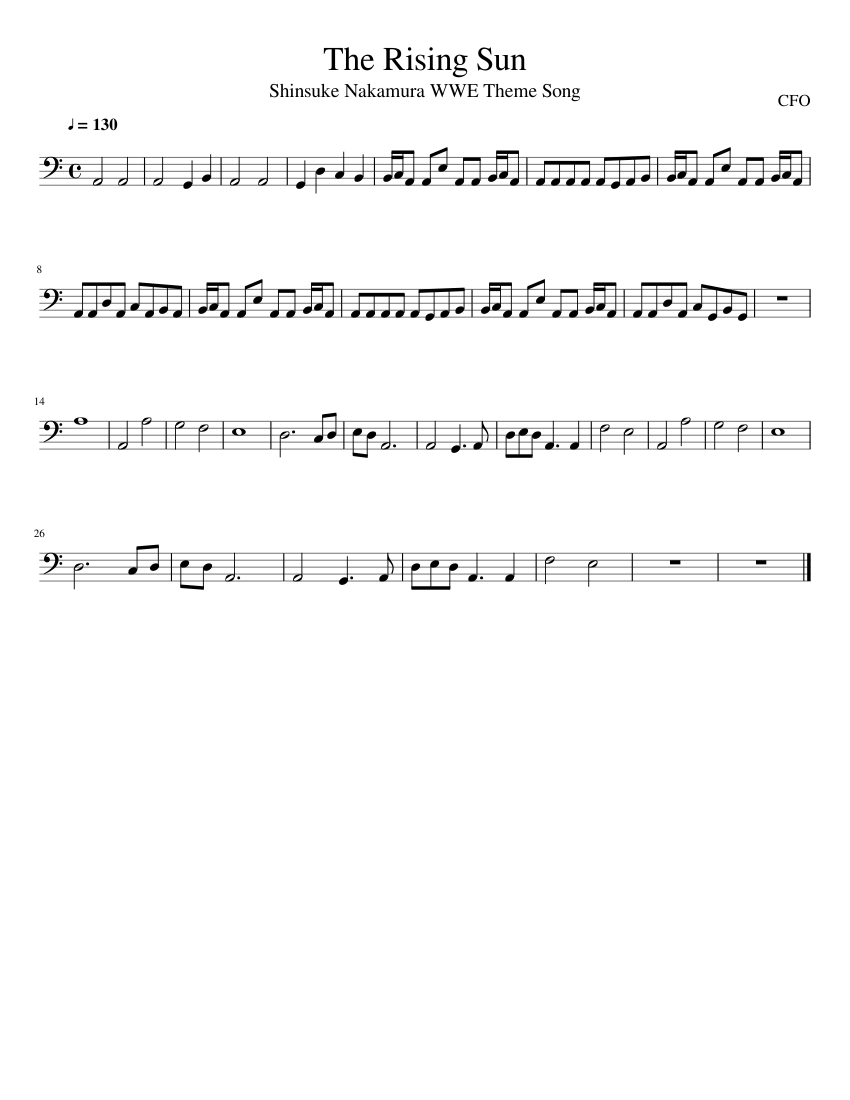 The Rising Sun Sheet music for Trombone (Solo) | Musescore.com
