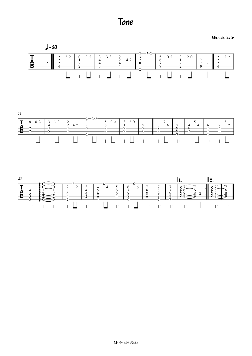 Tone Sheet music for Guitar (Solo) | Musescore.com