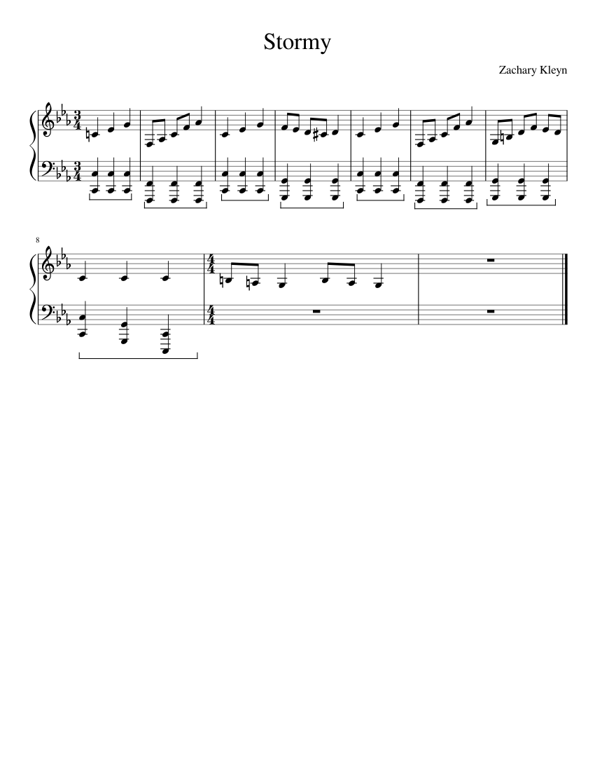 Stormy Sheet music for Piano (Solo) Easy | Musescore.com