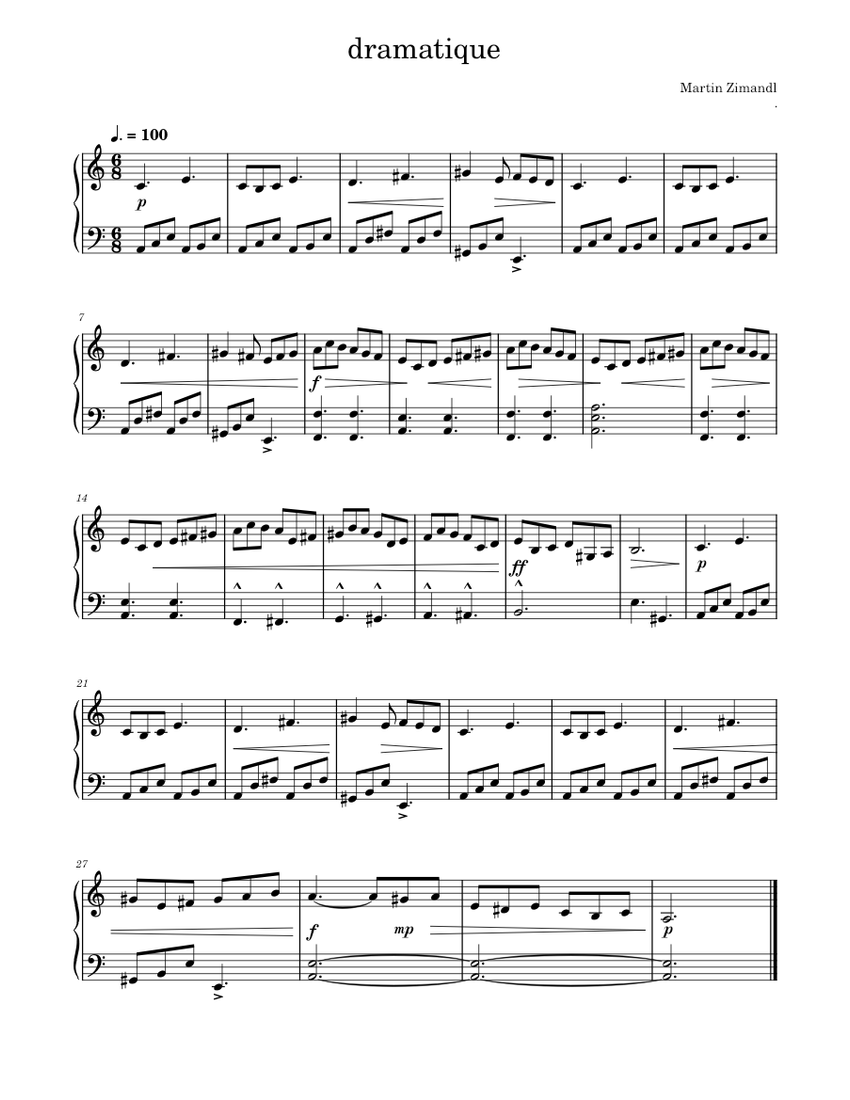 dramatique - piano tutorial