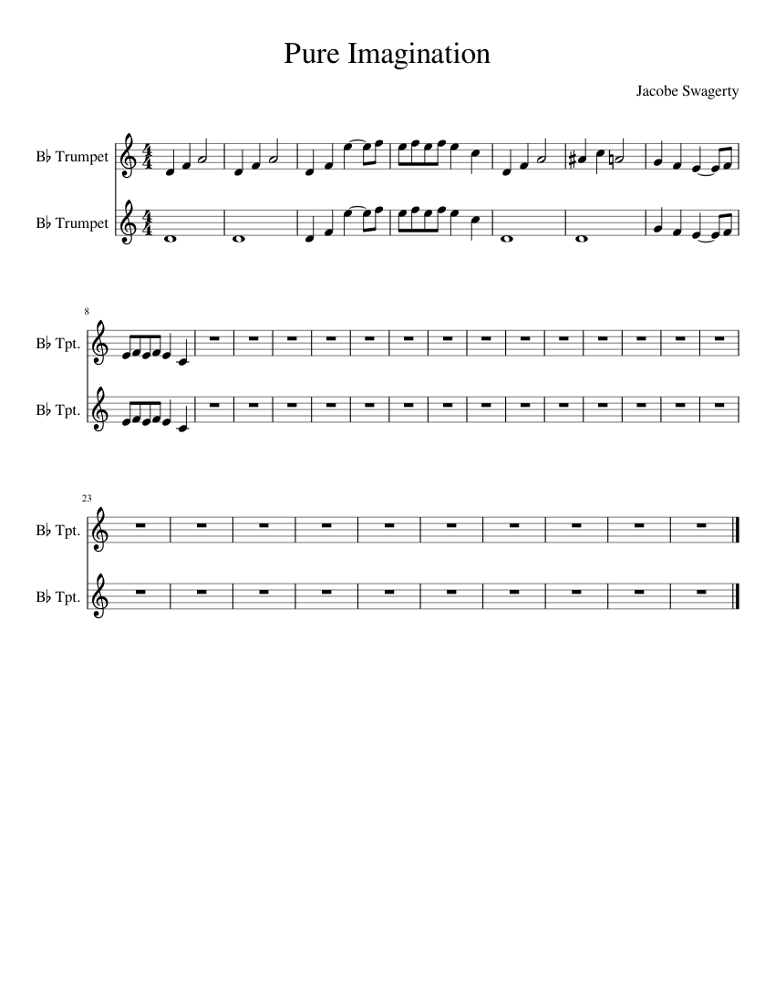 Trumpet Score 3 Sheet music for Trumpet in b-flat (Brass Duet ...