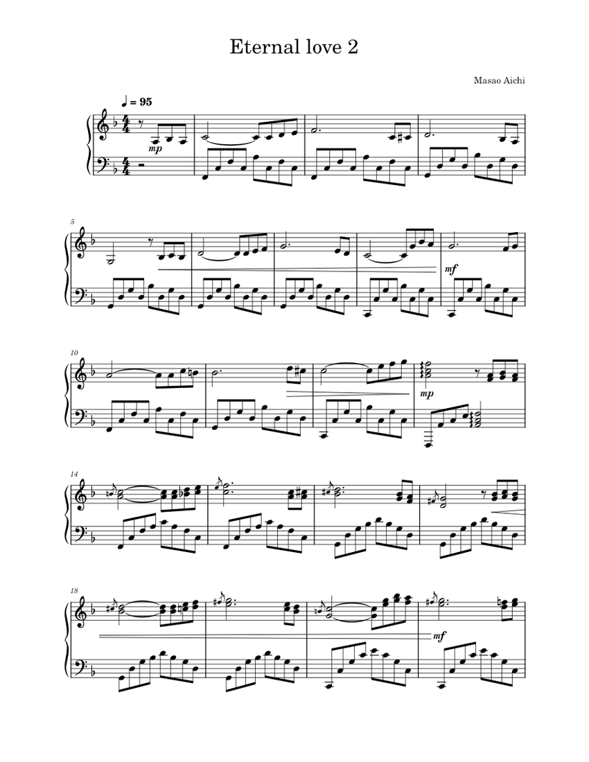 Eternal love 2 Sheet music for Piano (Solo) | Musescore.com