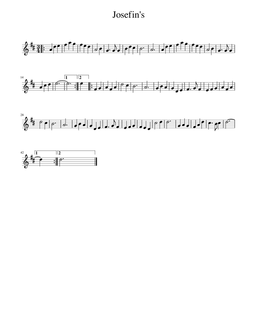 Josefin's Sheet music for Piano (Solo) | Musescore.com