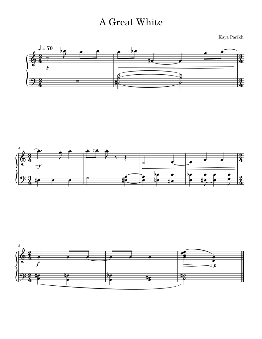 Kaya's Primitivism Inspired Composition Sheet music for Piano (Solo ...