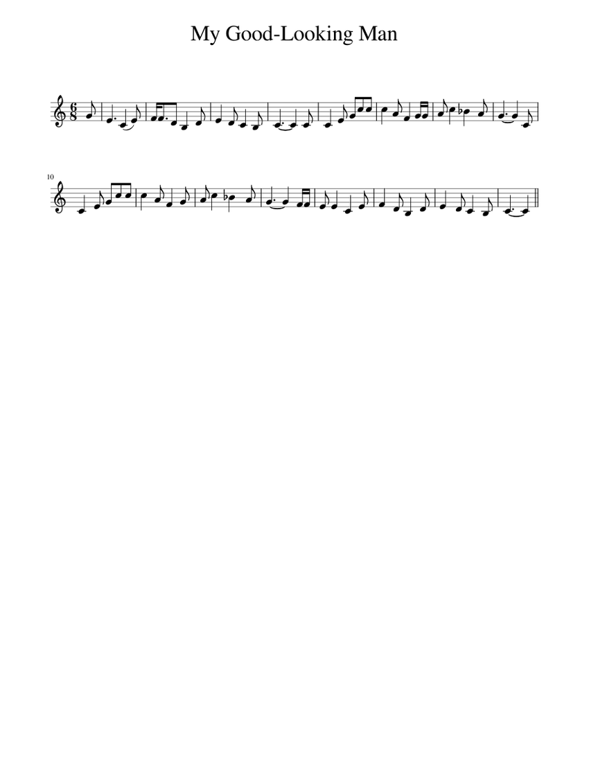 My Good-Looking Man Sheet music for Piano (Solo) Easy | Musescore.com
