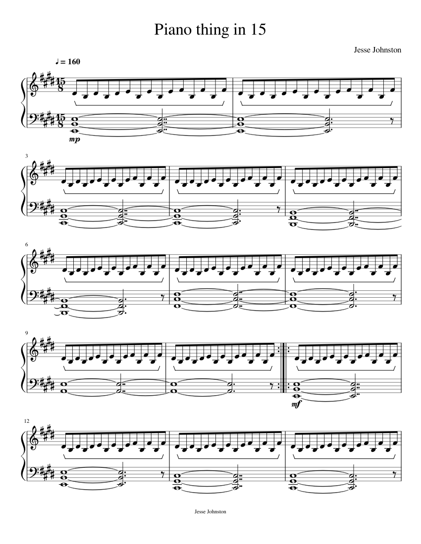Piano idea in 15 Sheet music for Piano (Solo) Easy | Musescore.com