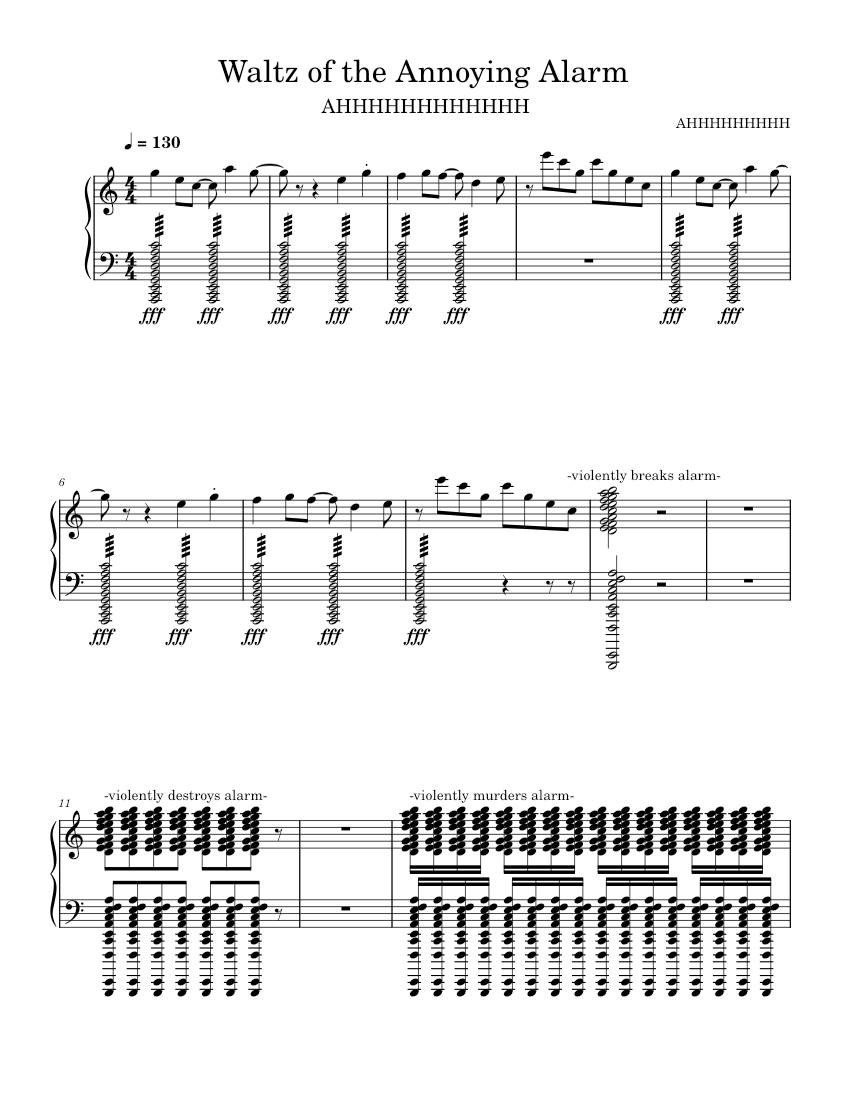 Waltz of the Annoying Alarm Sheet music for Piano (Solo) | Musescore.com