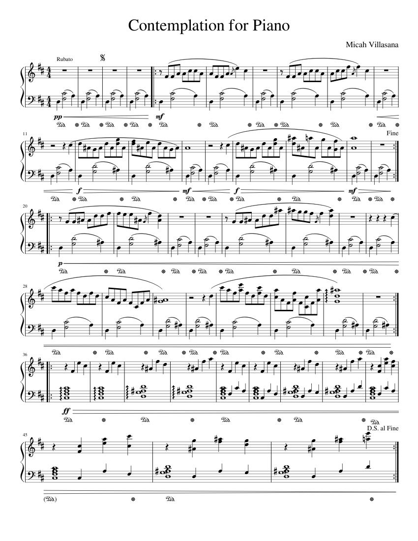Contemplation_for_Piano Sheet music for Piano (Solo) | Musescore.com
