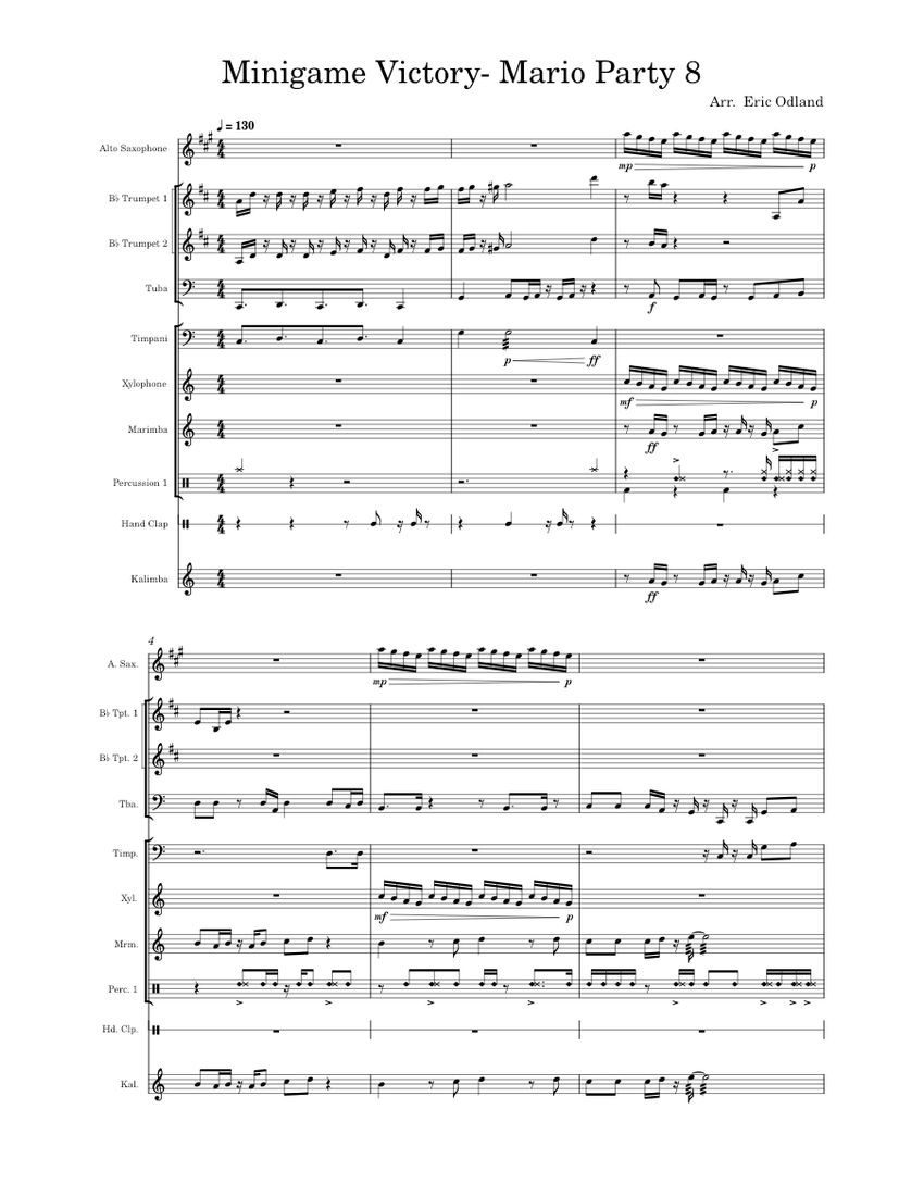 Minigame Winner - Mario Party 8 – Nintendo Sheet music for Tuba ...