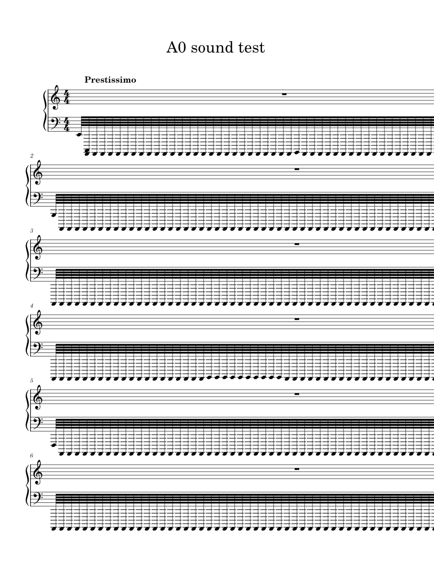 A0 sound Test Sheet music for Piano (Solo) | Musescore.com
