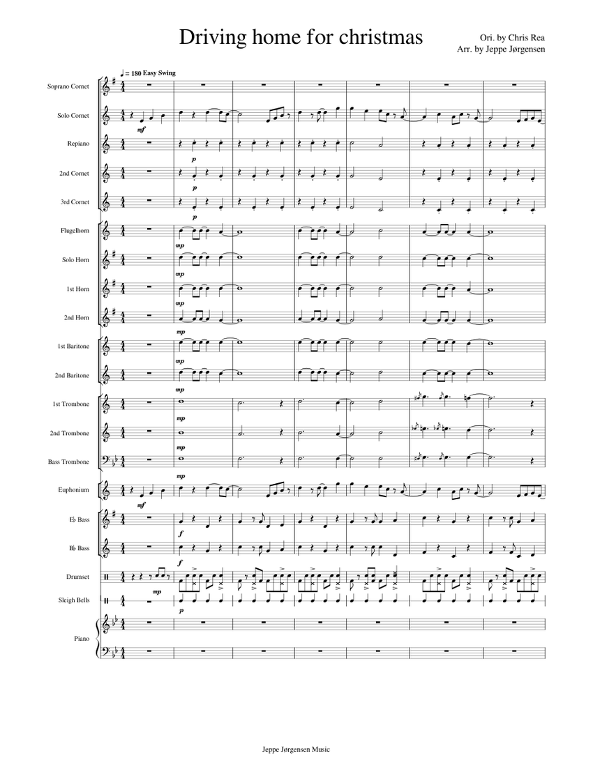 Driving home for christmas Sheet music for Piano, Trombone, Cornet ...