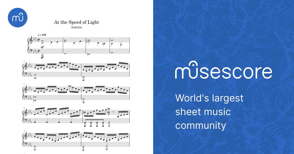 At the Speed of Light – Dimrain47 At the Speed of Light Sheet music for ...