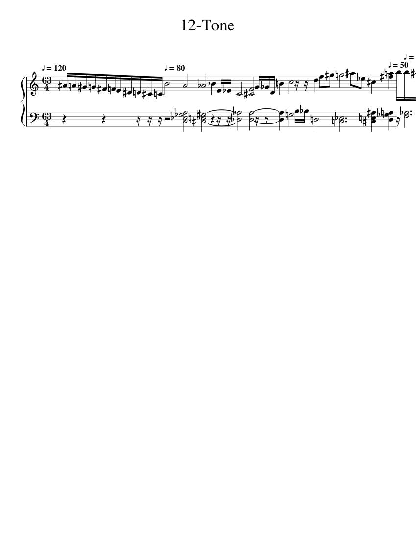 12-Tone Sheet music for Piano (Solo) | Musescore.com
