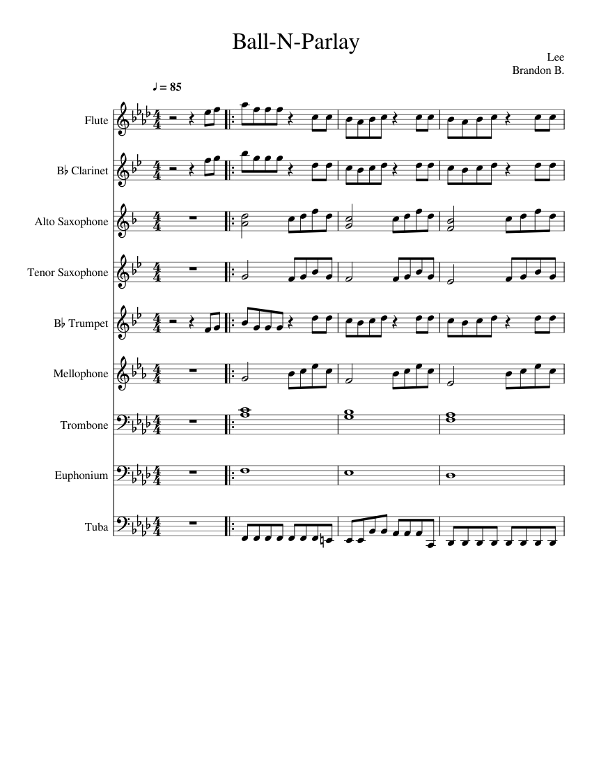 Ball-N-Parlay Sheet Music for Trombone, Euphonium, Tuba, Mellophone ...