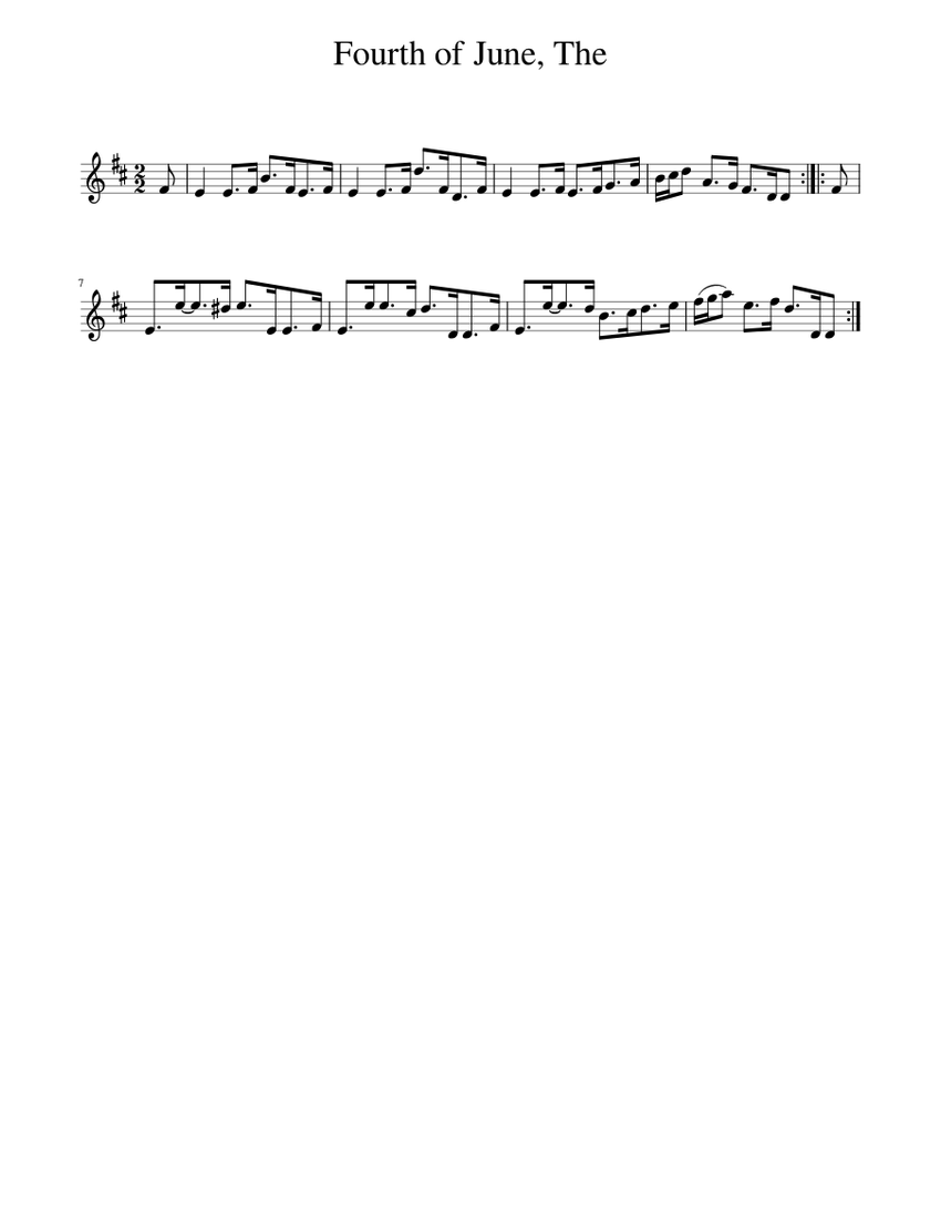 The Fourth of June Sheet music for Piano (Solo) | Musescore.com