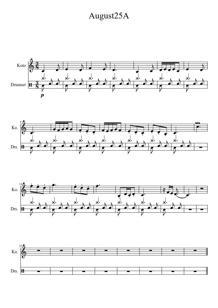 Middle Eastern Music Sheet music for Drum group, Strings - plucked ...