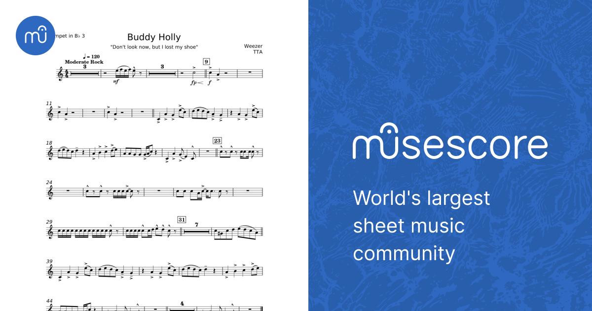 Buddy Holly - Weezer Sheet music for Trumpet in b-flat (Solo ...