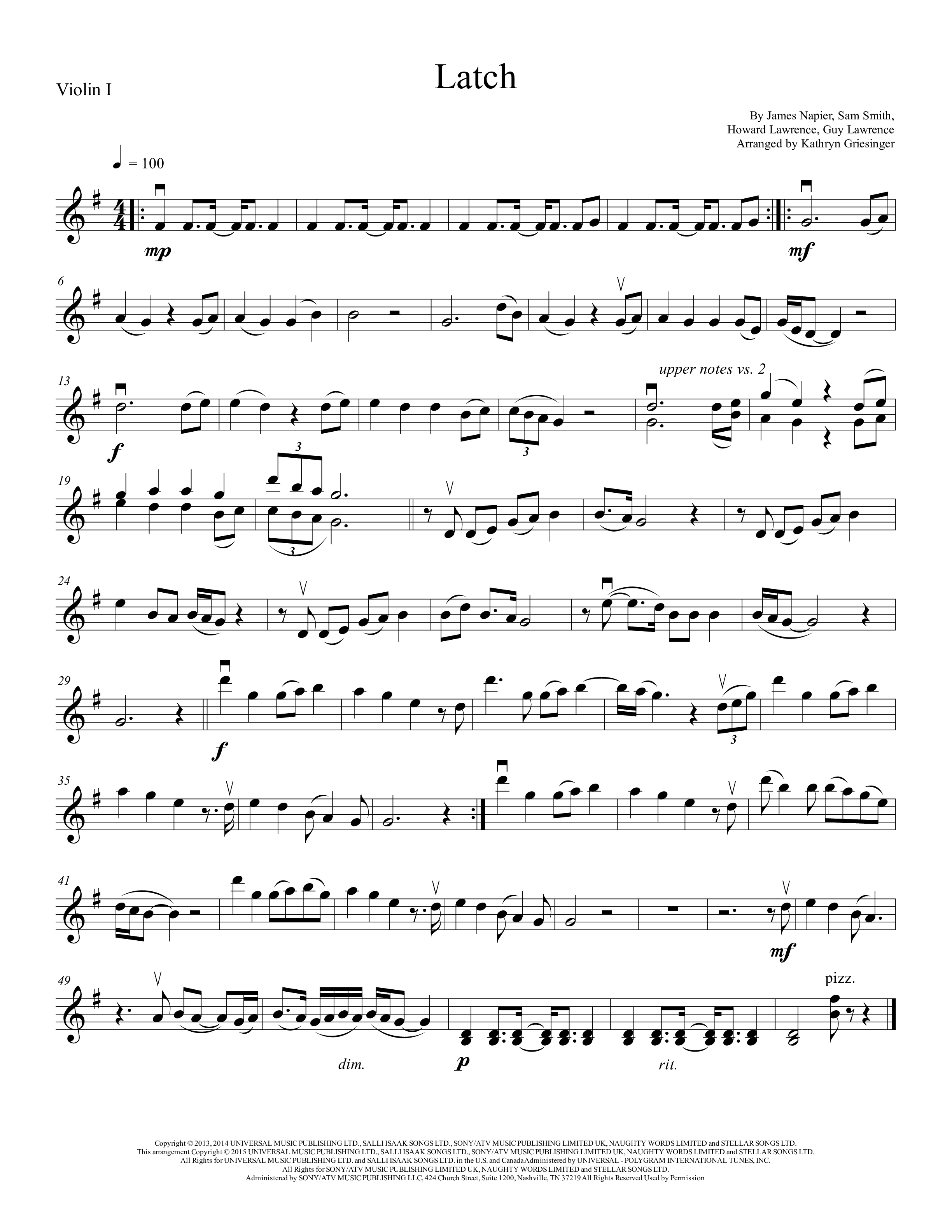 Play Official version of Latch sheet music by Disclosure Feat Sam Smith ...