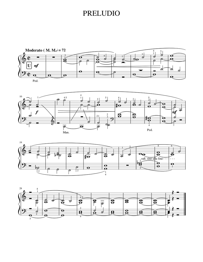 PRELUDIO Sheet music for Piano (Solo) | Download and print in PDF or ...
