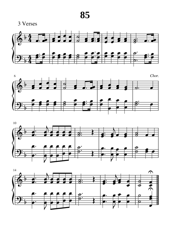 85 - When Lord, The Judge Sheet music for Piano (Solo) Easy | Musescore.com