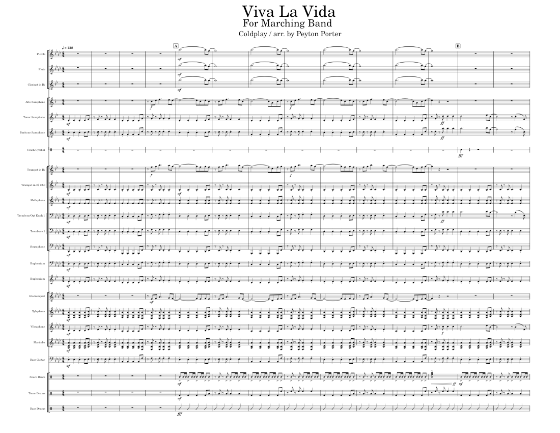 Viva la Vida – Coldplay Viva La Vida (Pep Band/marching Band ...