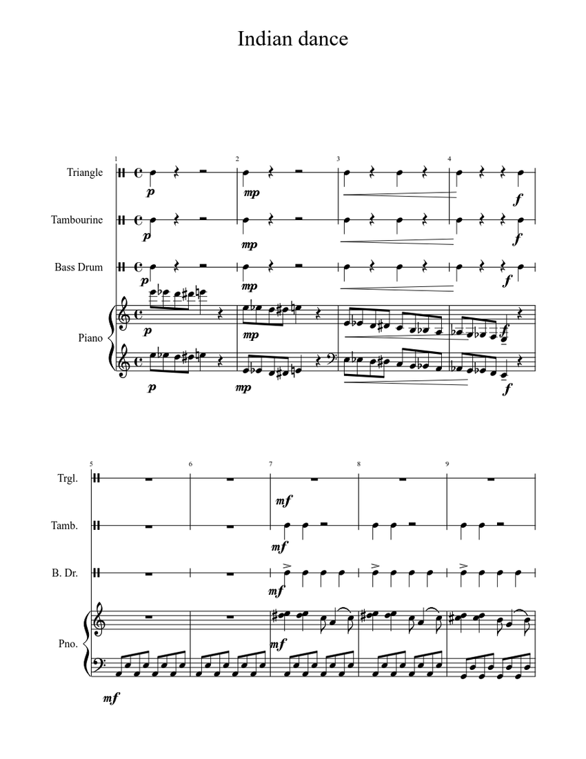 Indian_dance Sheet music for Piano (Solo) | Musescore.com