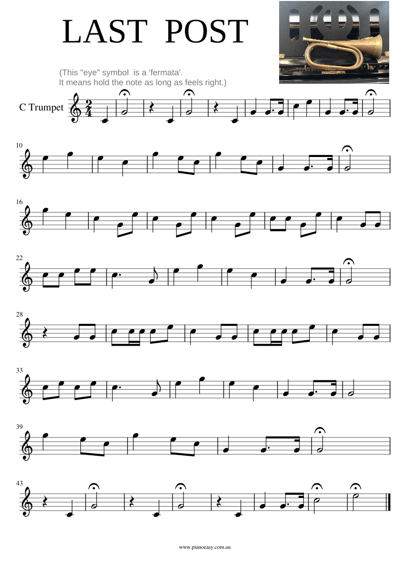 LAST POST Sheet music for Trumpet in c (Solo) | Musescore.com