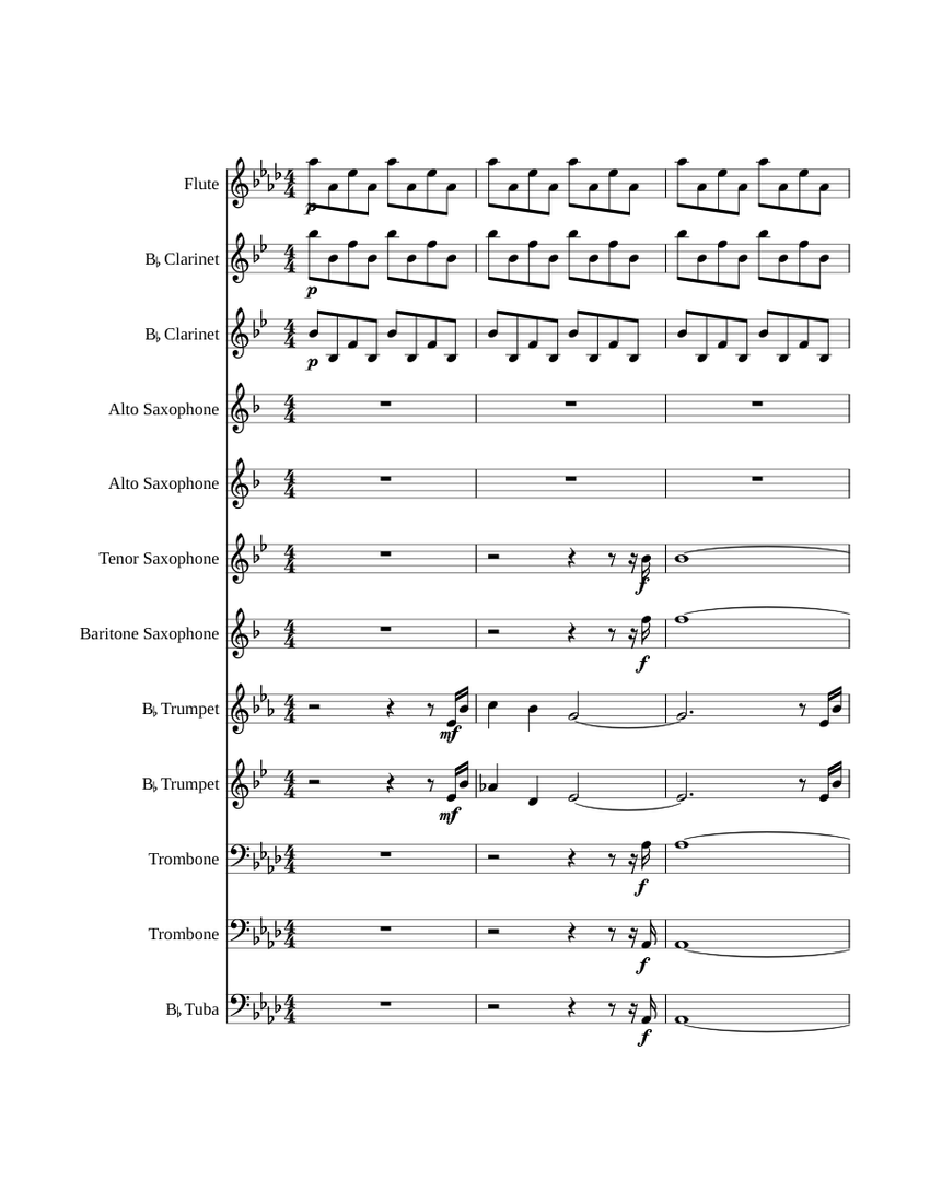 Go the Distance Sheet music for Trombone, Tuba, Flute, Saxophone alto ...