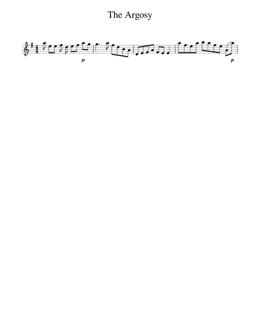 The Argosy Sheet music for Piano (Solo) | Musescore.com