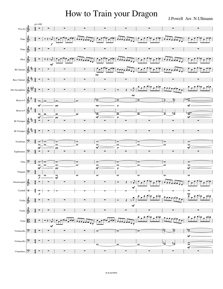 How to Train Your Dragon Sheet music for Trombone, Euphonium, Tuba ...
