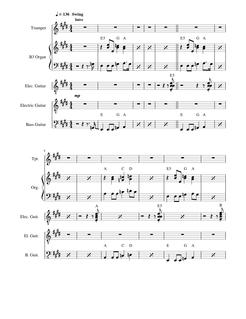 Green onions – Booker T. & the M.G.'s Green Onions Sheet music for ...