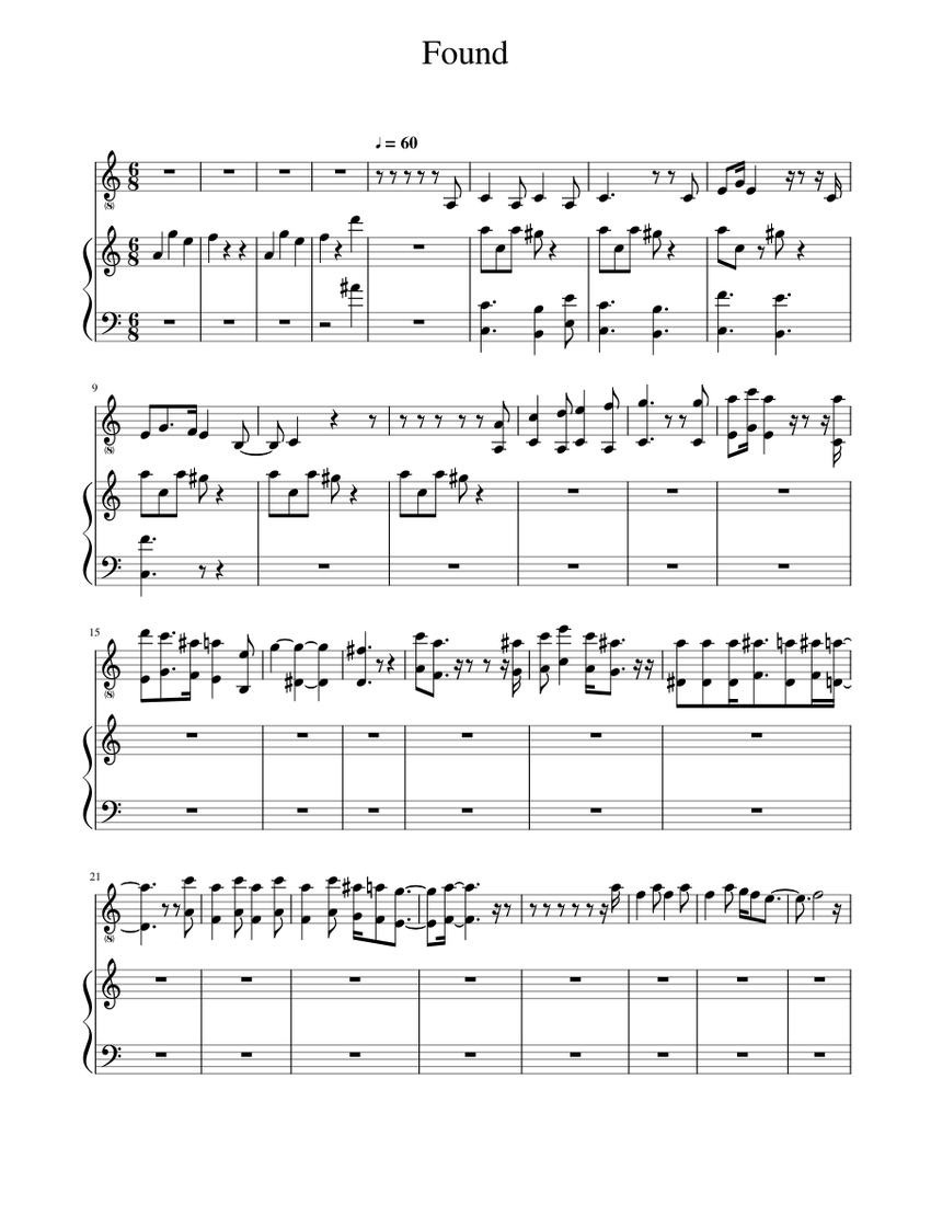 Found Sheet music for Piano, Vocals (Piano-Voice) | Musescore.com