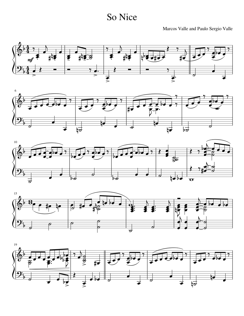 So Nice Sheet music for Piano (Solo) | Musescore.com