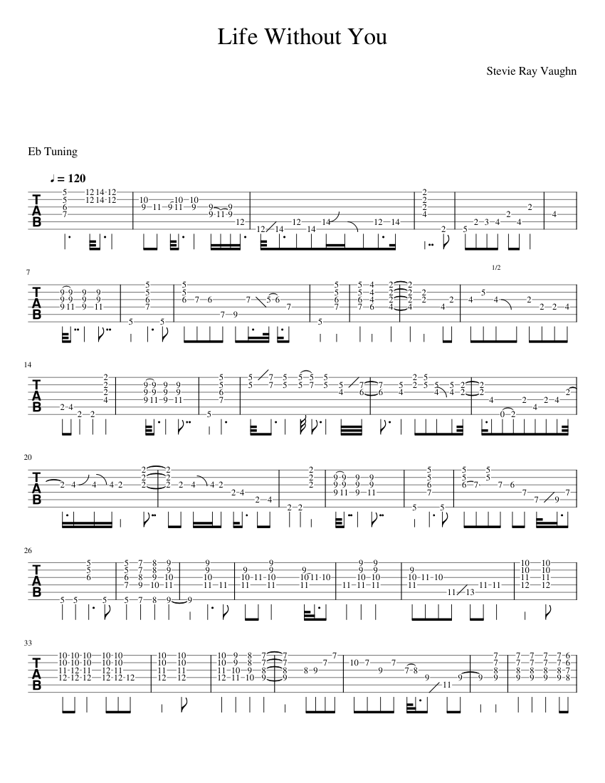Life Without You Sheet music for Guitar (Solo) | Musescore.com