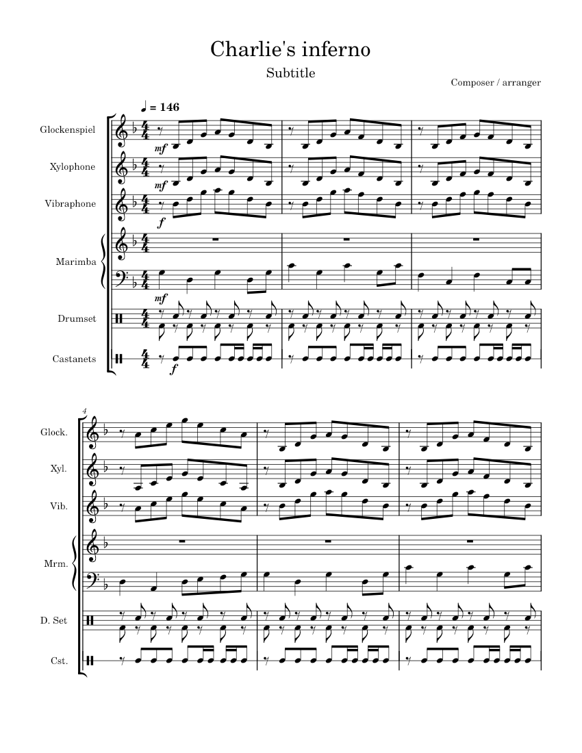 Charlie's Inferno – That Handsome Devil Charlie's inferno Sheet Music ...