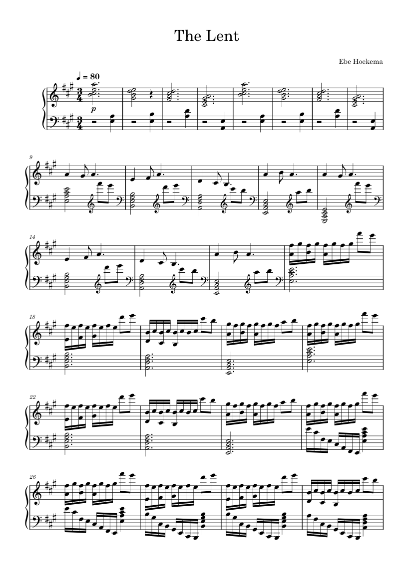 The Lent Sheet music for Piano (Solo) | Musescore.com