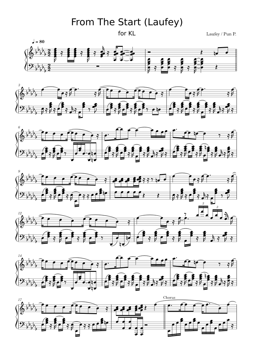 From The Start – Laufey From The Start - Laufey Sheet Music for Piano (Solo) | MuseScore.com