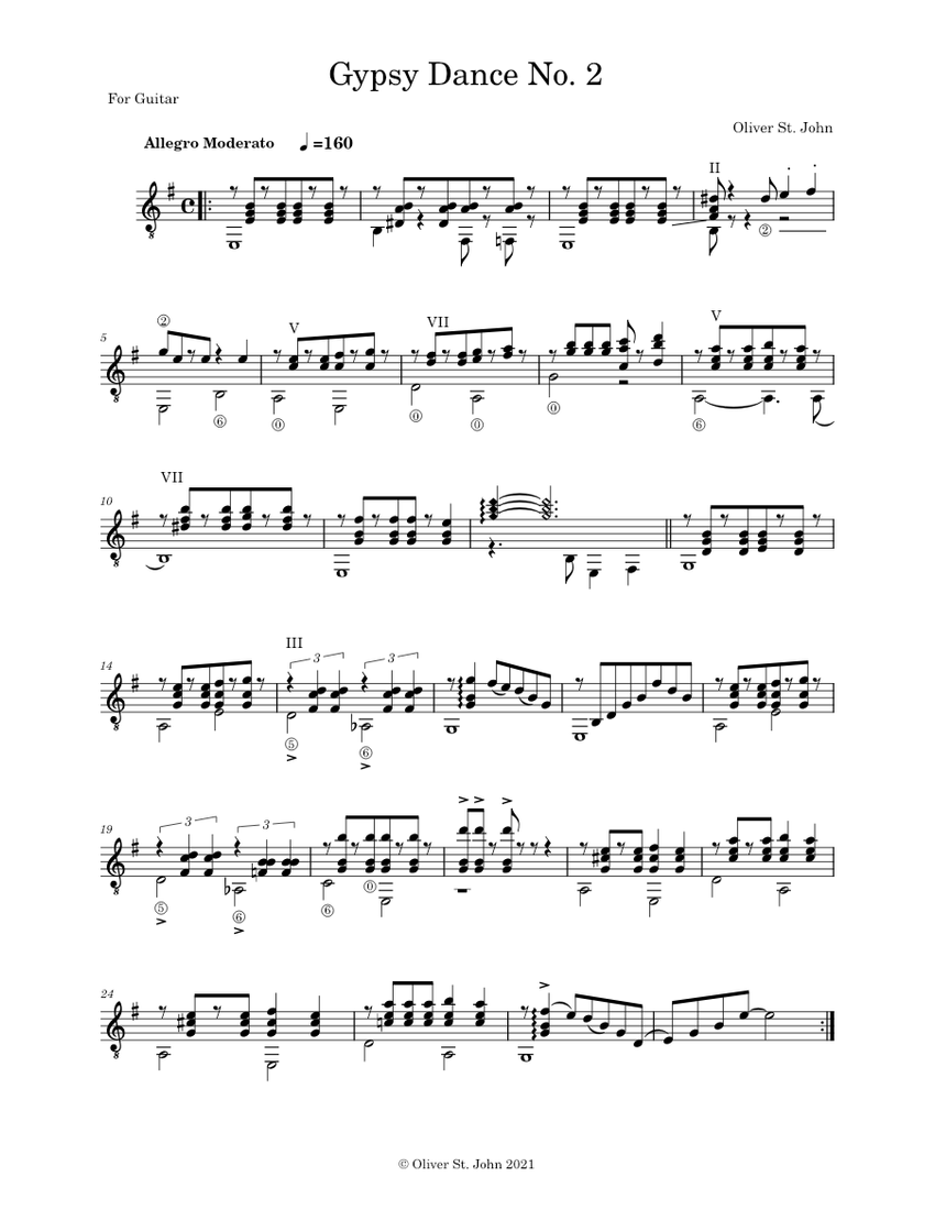 Gypsy Dance No. 2 - piano tutorial