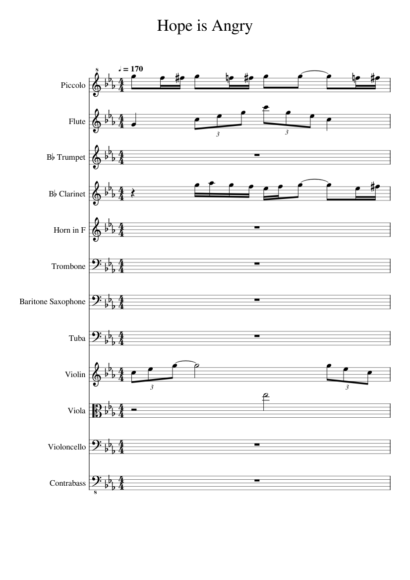 Angry Sheet music for Trombone, Tuba, Flute piccolo, Flute & more ...