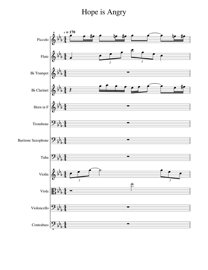 Angry Sheet music for Trombone, Tuba, Flute piccolo, Flute & more ...