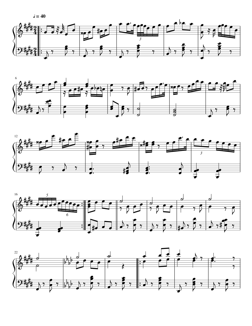 Tema Sheet music for Piano (Solo) | Musescore.com